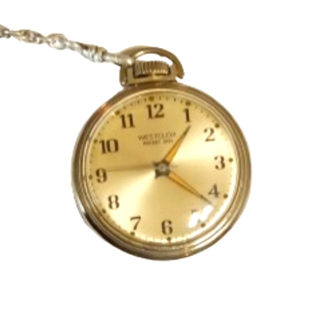 Westclox Pocket Ben Mechanical Gold Pocket Watch W Fl… - Gem